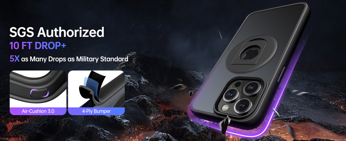 Amazon.com: Meifigno MagicRing Series for iPhone 15 Pro max Case - 360°Rotatable Ring Holder ...