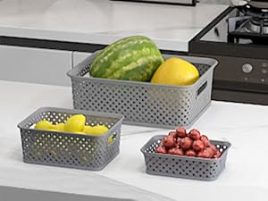 Amazon.com - MaxGear Organization and Storage 3 Packs, Plastic Storage ...