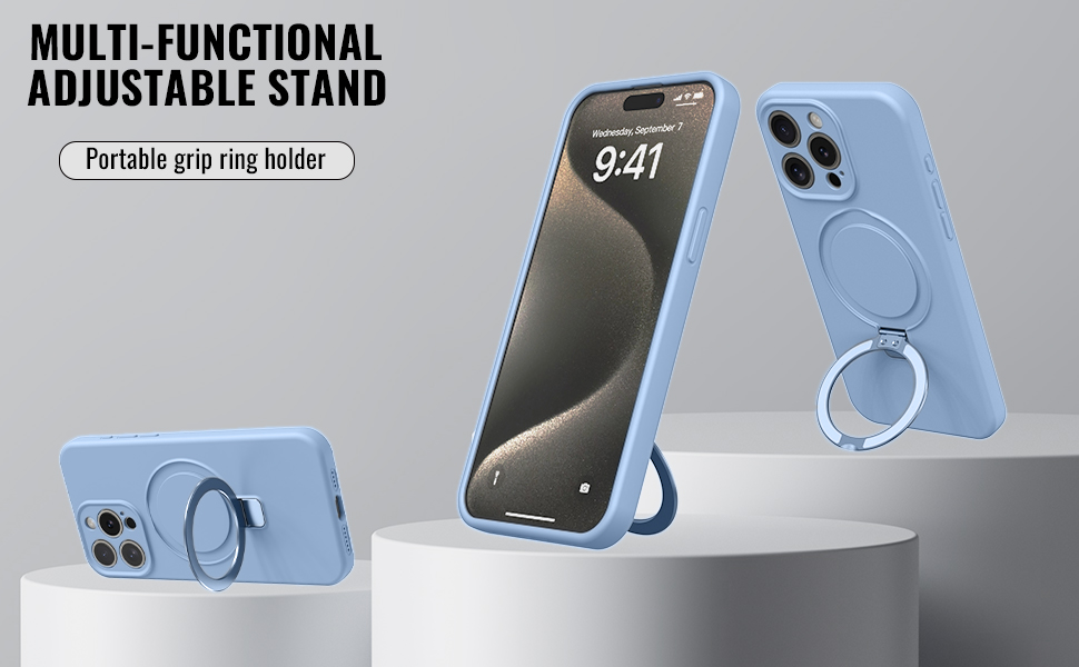 Amazon.com: Vanxiliiy Compatible with iPhone 15 Pro Max Case Stand, Slim Full Camera Protection ...