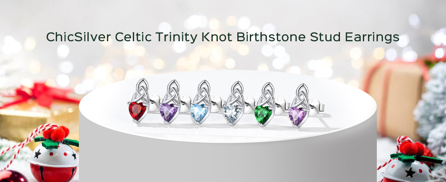 Amazon.com: ChicSilver Sapphire Earrings for Women September Birthstone Earrings Celtic Stud ...