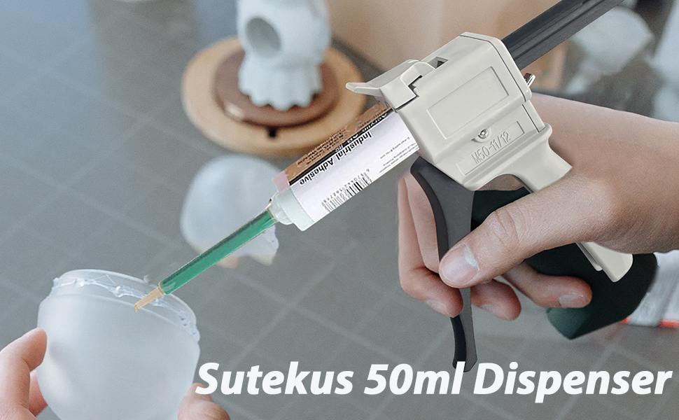 Amazon.com: Sutekus 50ml Dispensing Gun Kit Impression Mixing Dispensing Gun Epoxy Glue Gun AB ...