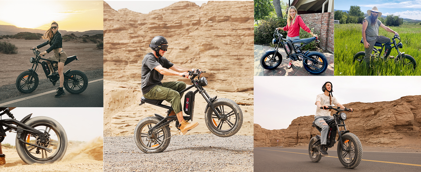 Amazon.com : WINDONE E2 Electric Bike for Adults, Full Suspension ...