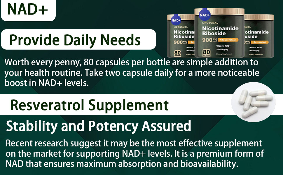 Amazon.com: Flostmourne NAD+ Supplement - Liposomal Nicotinamide Riboside, NAD Supplement, NAD ...