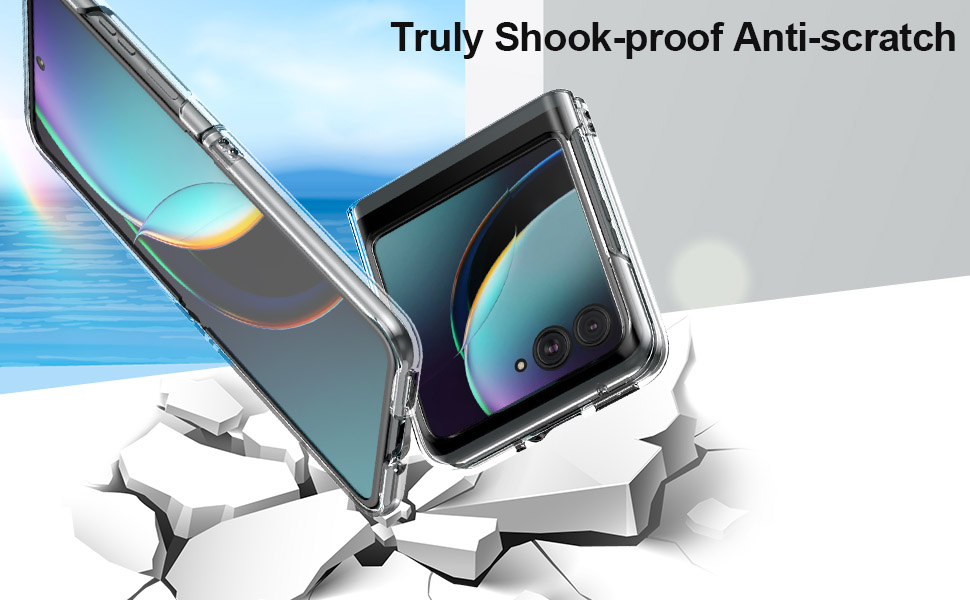 Amazon.com: Foluu ((Upgraded Clear Case for Motorola Razr Plus 2023 - Scratch Resistant Hard PC ...