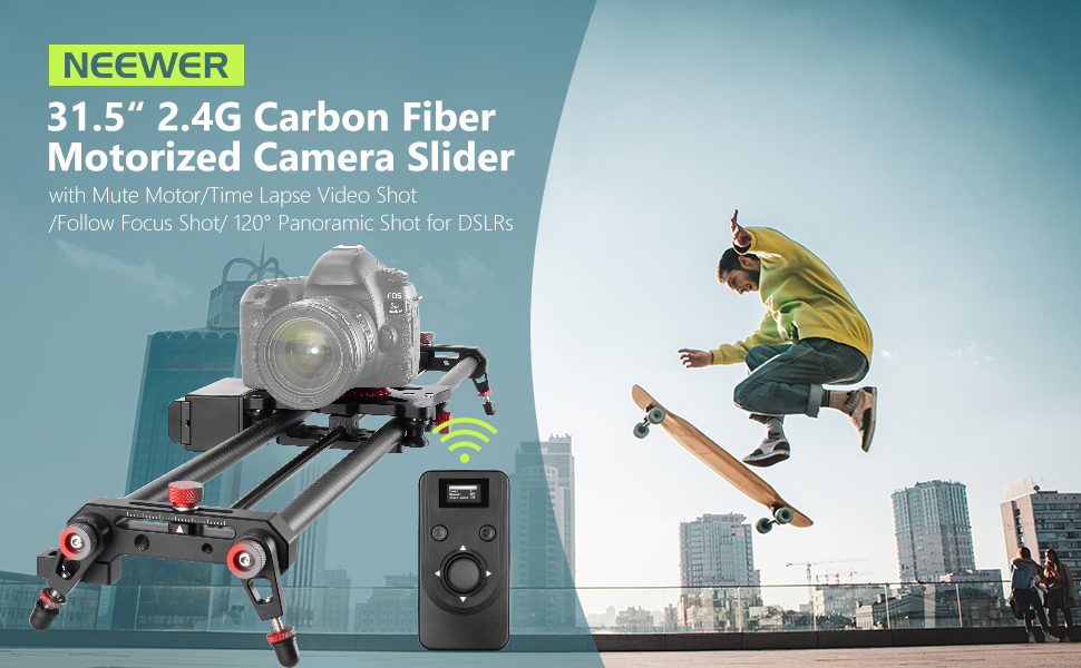 Amazon.com : Neewer Motorized Camera Slider, 31.5-inch 2.4G Wireless ...