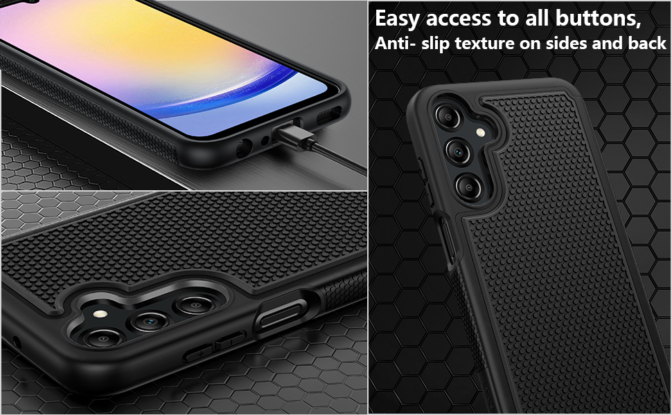 FNTCASE for Samsung A25 5G Phone Case: Dual Layer Shockproof Drop Protection Case - Galaxy A25 ...