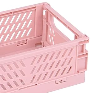 Amazon.com: Yuroochii 5PCS Plastic Crate for Storage, Collapsible Crate ...