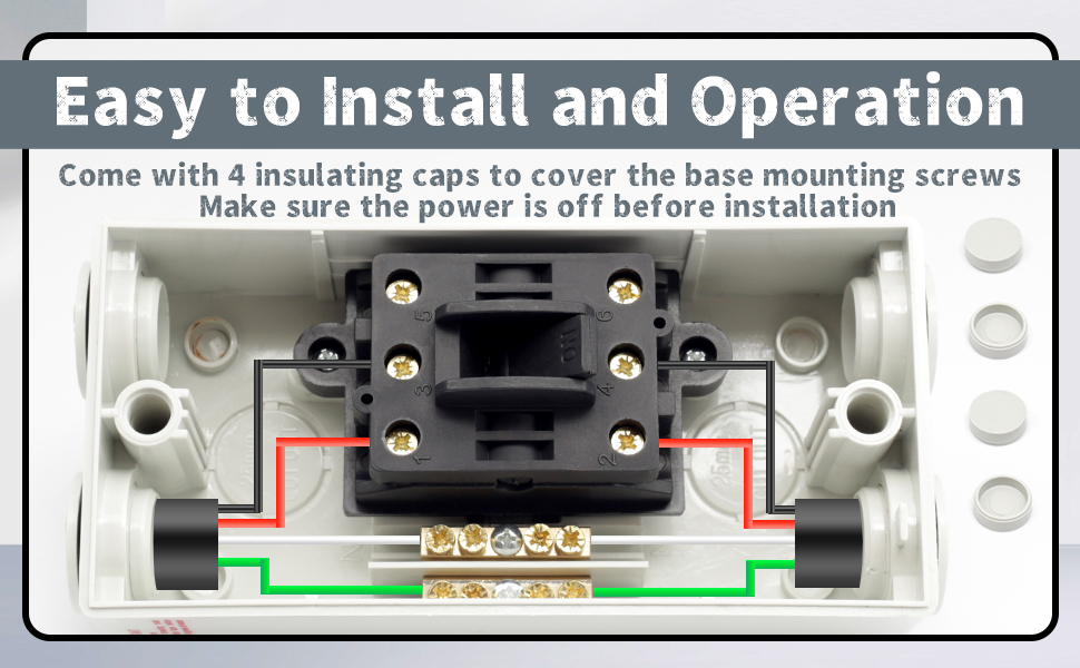 Enclosed Motor Disconnect Switch, 3 Phase Heavy Duty Isolating Switch Breaker Box IP65 ...