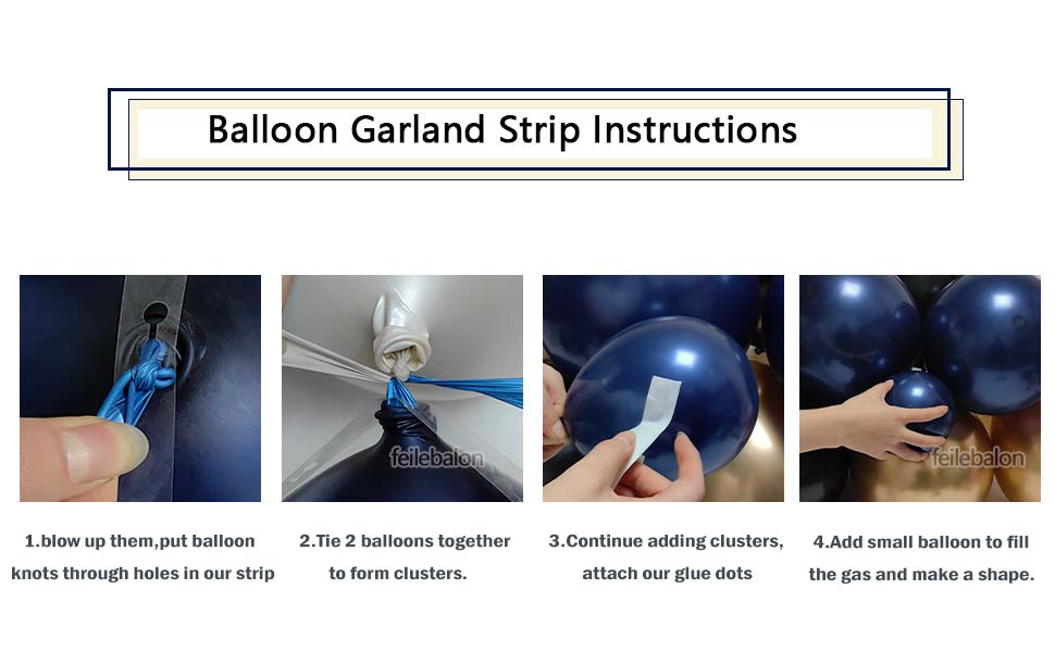 Amazon.com: Navy Blue Black Balloon Arch - Double Stuffed Pearl White Sand, Dark Royal Blue Gold ...