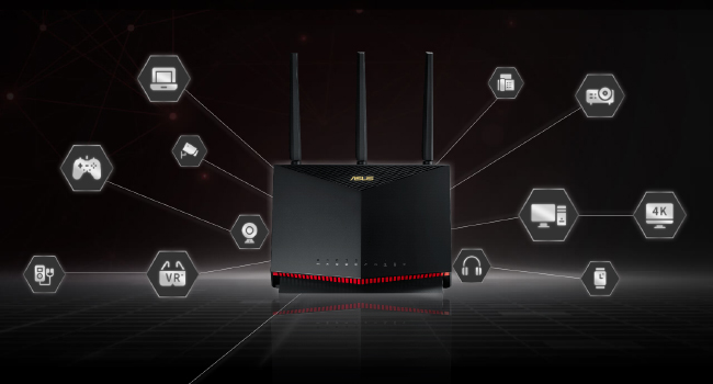 ASUS RT-AX86U Pro (AX5700) Dual Band WiFi 6 Extendable Gaming Router, 2.5G Port, Gaming Port ...