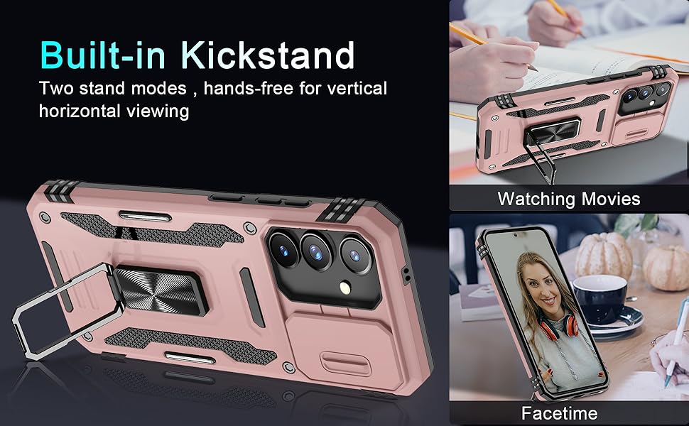 Amazon.com: DEERLAMN Case for Samsung Galaxy S24 FE 6.7-Inch with Slide Camera Cover+Screen ...