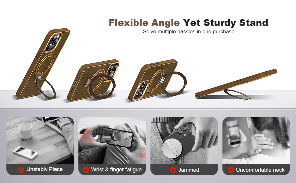 Amazon.com: SureArmor for iPhone 14 Pro Max Case with Magnetic Invisible Ring Stand Compatible ...