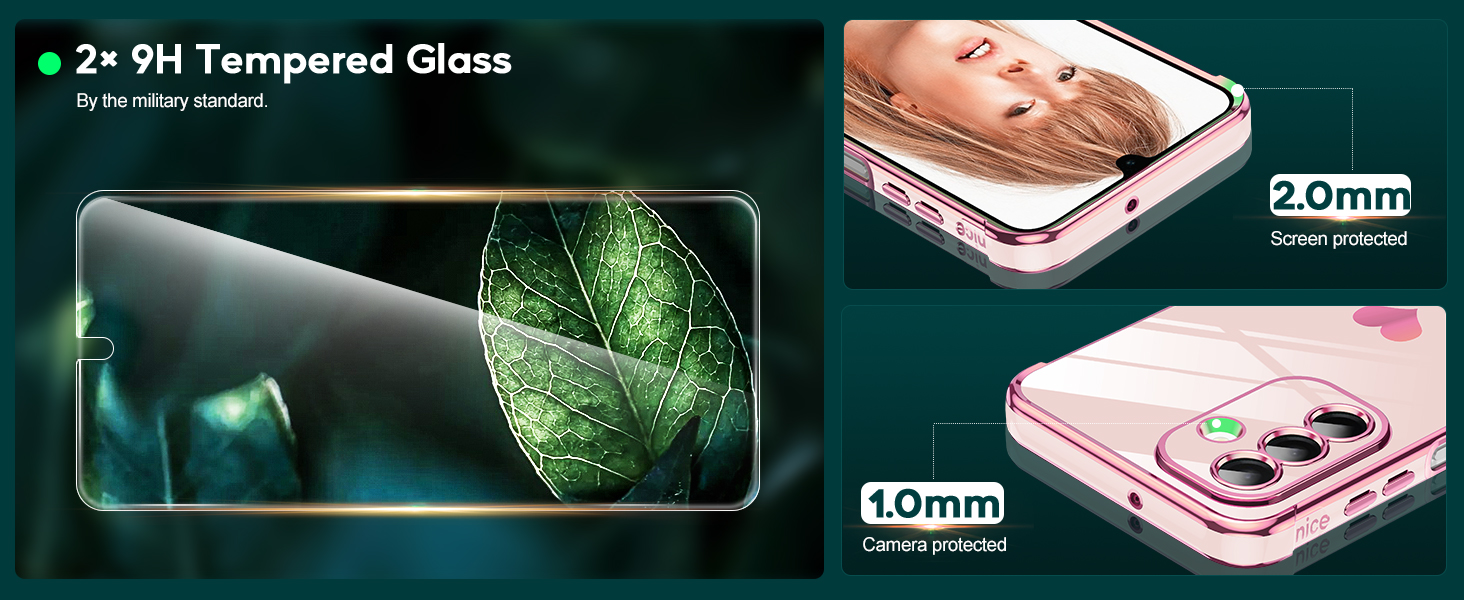 Amazon.com: LeYi for Galaxy A26-5G Phone Case: with Tempered Glass Screen Protector [2 Pcs ...