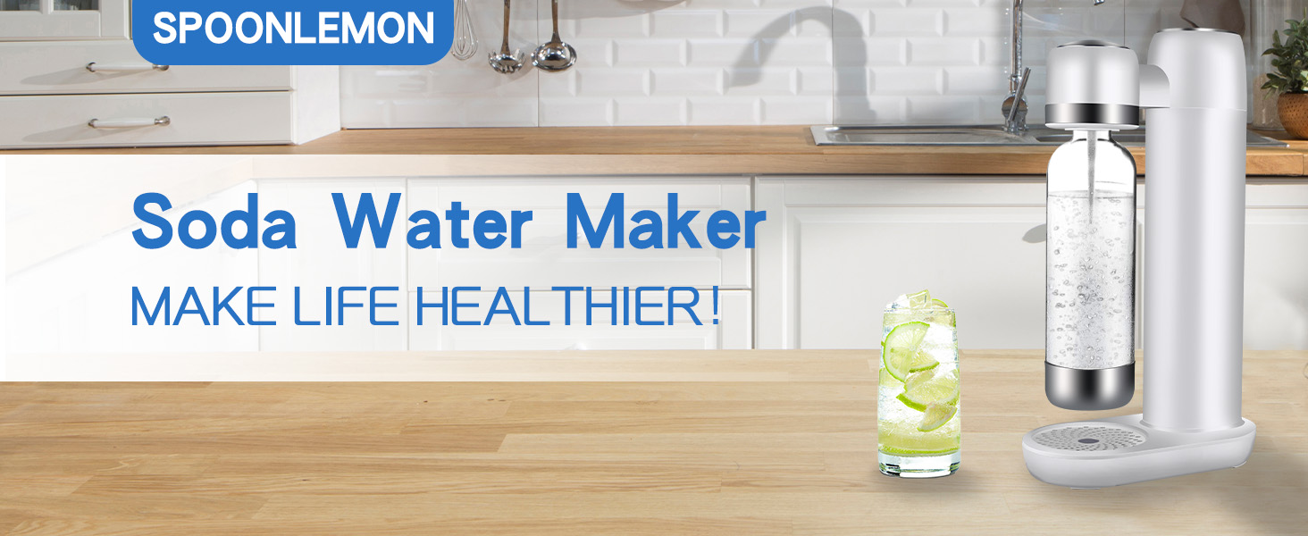 Amazon.com: spoonlemon Soda Maker, Soda Streaming Machine for Home, Soda Machine with 1L BPA ...