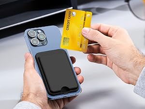 Amazon.com: SHANSHUI Wallet for Magsafe, Magnetic Wallet with Ajustable Stand Anti-Drop Magnet ...