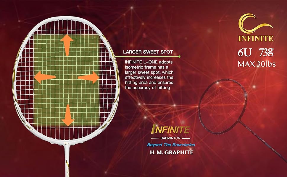 INFINITE Light Weight Badminton Racket with Free Racket Bag & Socks & Grip & Badminton Keychain ...