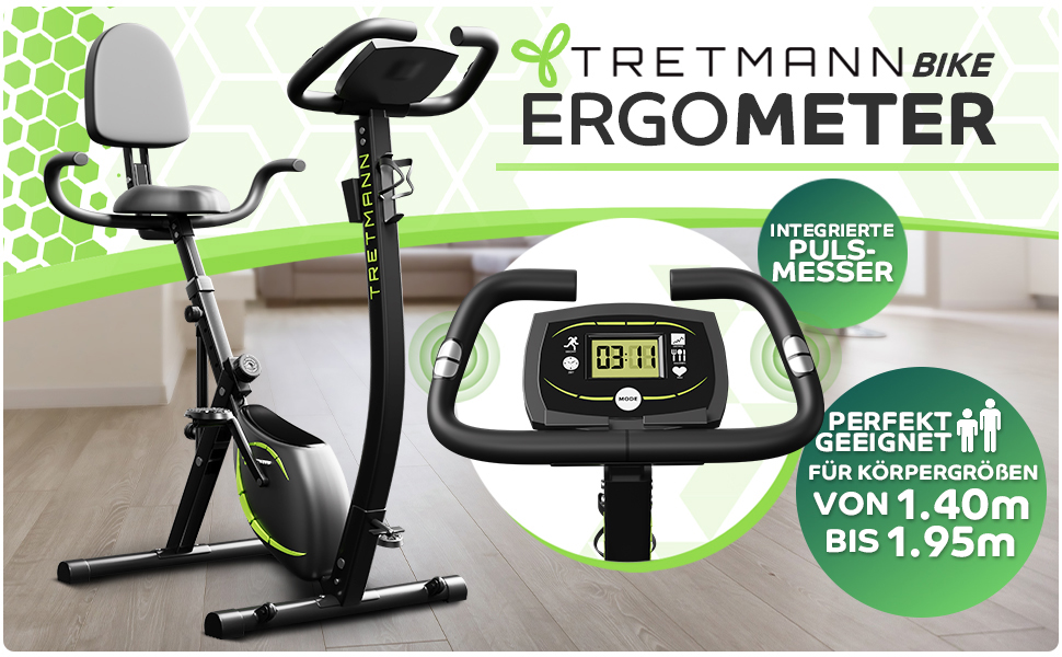Tretmann NEU 3in1 Heimtrainer Fahrrad klappbar -extra komfortabel& leise- [SoftFoam] DEKRA ...