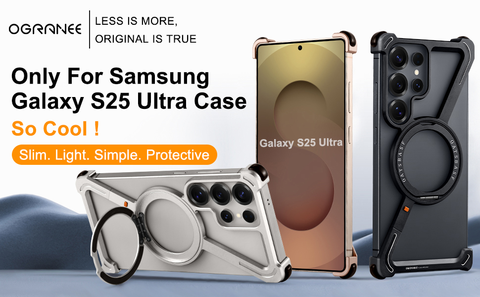 Amazon.com: OGRANEE Z Metal Case for Samsung Galaxy S25 Ultra Frameless Aluminum Alloy Bumper ...