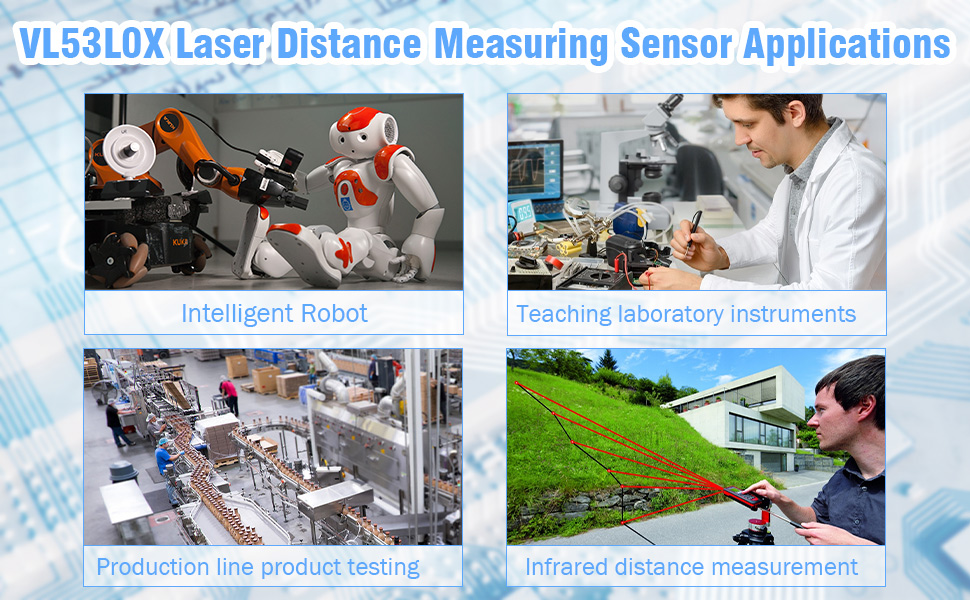 VL53L0X VL53L1X Laser Distanzsensor 2 Stück VL53L1X V2 Distanzsensor 4 ...