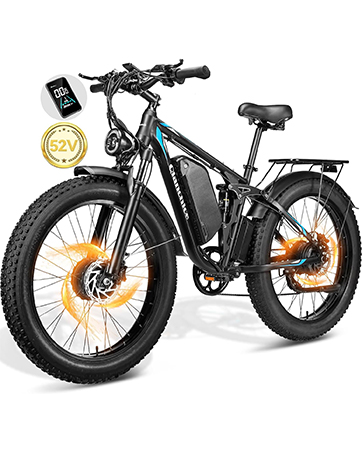 Amazon.com : Qianchice 3000W Peak 52V Dual Motor Electric Bike for Adults, 87 Miles 37 MPH 26 ...