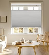 Amazon.com: HOTSOON No Drill No Tools Blackout Cellular Shades Top Down Bottom Up Cordless ...