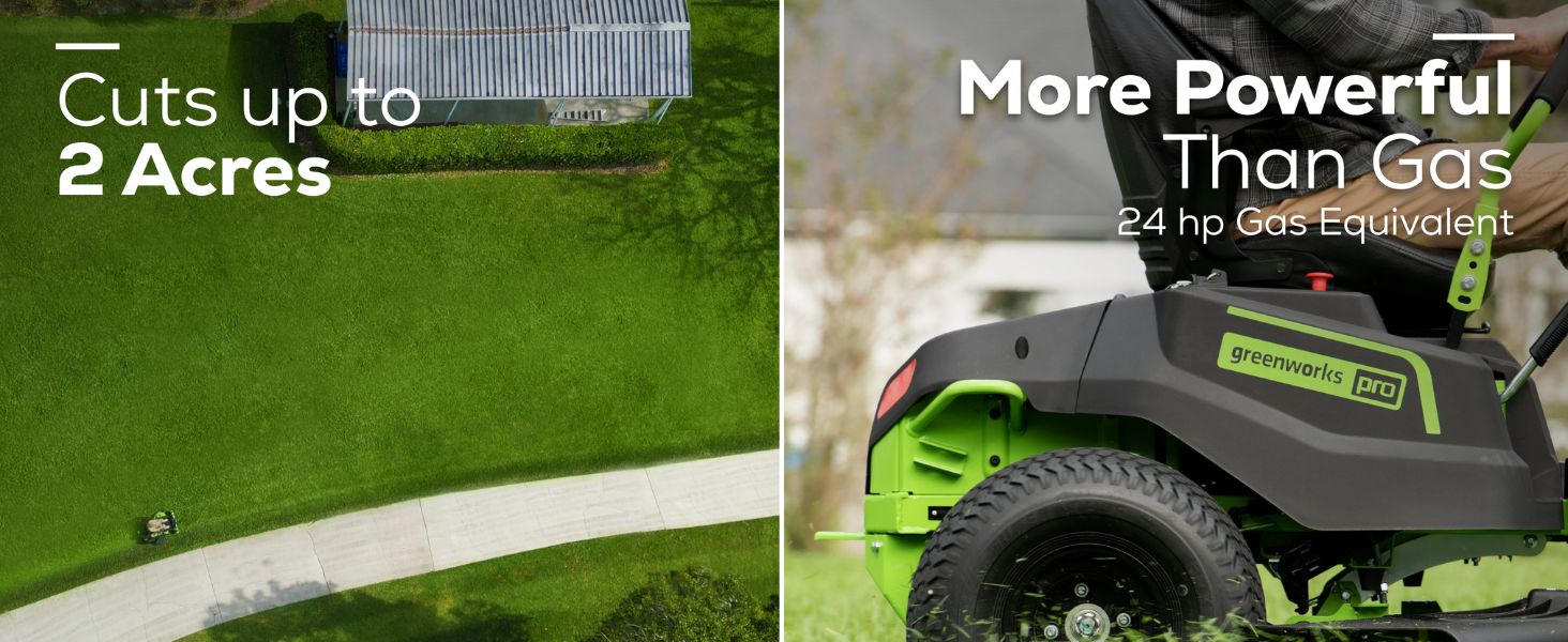 Amazon.com : Greenworks PRO 80V 42” Electric Zero Turn Lawn Mower, Includes (6) 4.0Ah Batteries ...