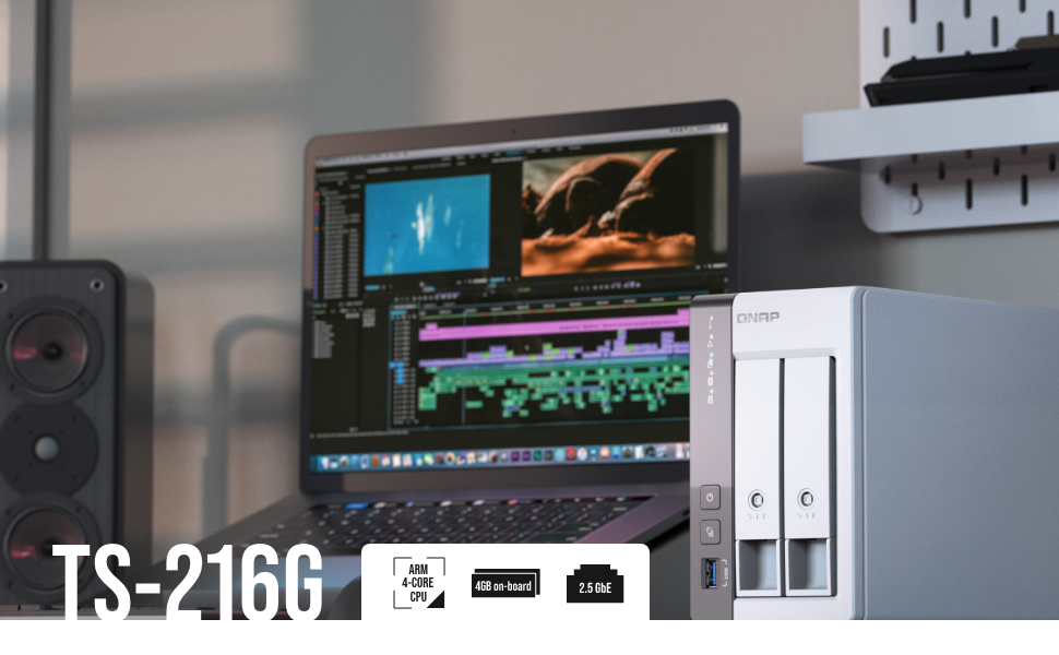Qnap TS-216G | 2-Bay, Quad-core ARM CPU, 4GB RAM. 2.5GbE NAS: Amazon.de: Computer & Zubehör