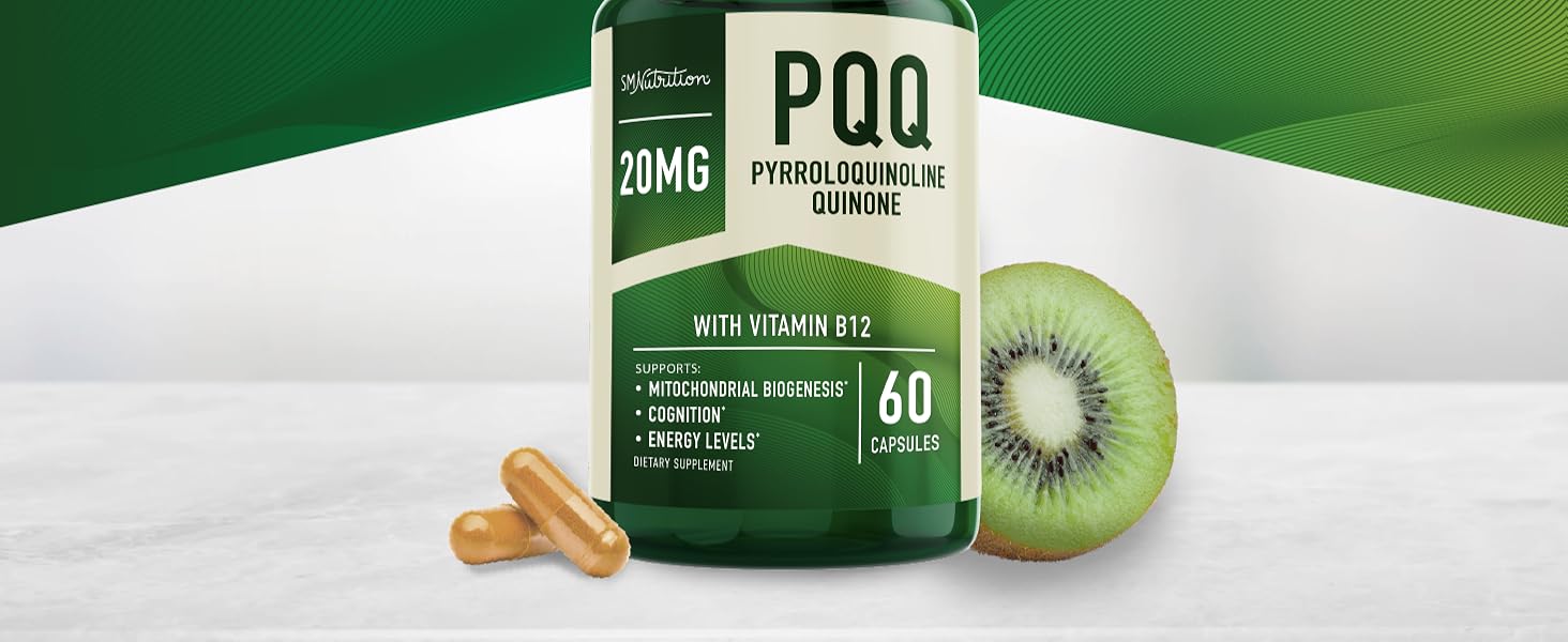 Amazon.com: PQQ Supplement 20mg | Mitochondrial Biogenesis & Energy Optimizer With CoQ10 ...