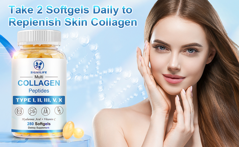 Amazon.com: SIGNILIFE Multi Collagen Peptides for Women & Men, Hydrolyzed Collagen Peptides-Type ...