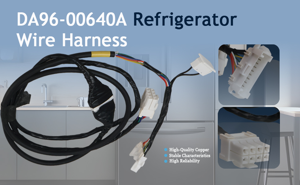 Amazon.com: DA96-00640A Refrigerator Wire Harness Fit for Samsung Refrigerator, Replace# 3970367 ...
