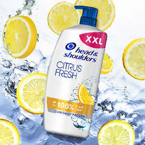 Head & Shoulders Shampooing Antipelliculaire Citrus Fresh, Jusqu’à 100 pourcent des pellicules ...