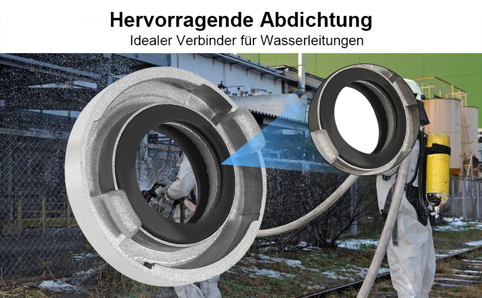 Storz Kupplung 2 Zoll Festkupplung mit Dichtung C-Kupplung mit Innengewinde Alu Schlauchkupplung ...