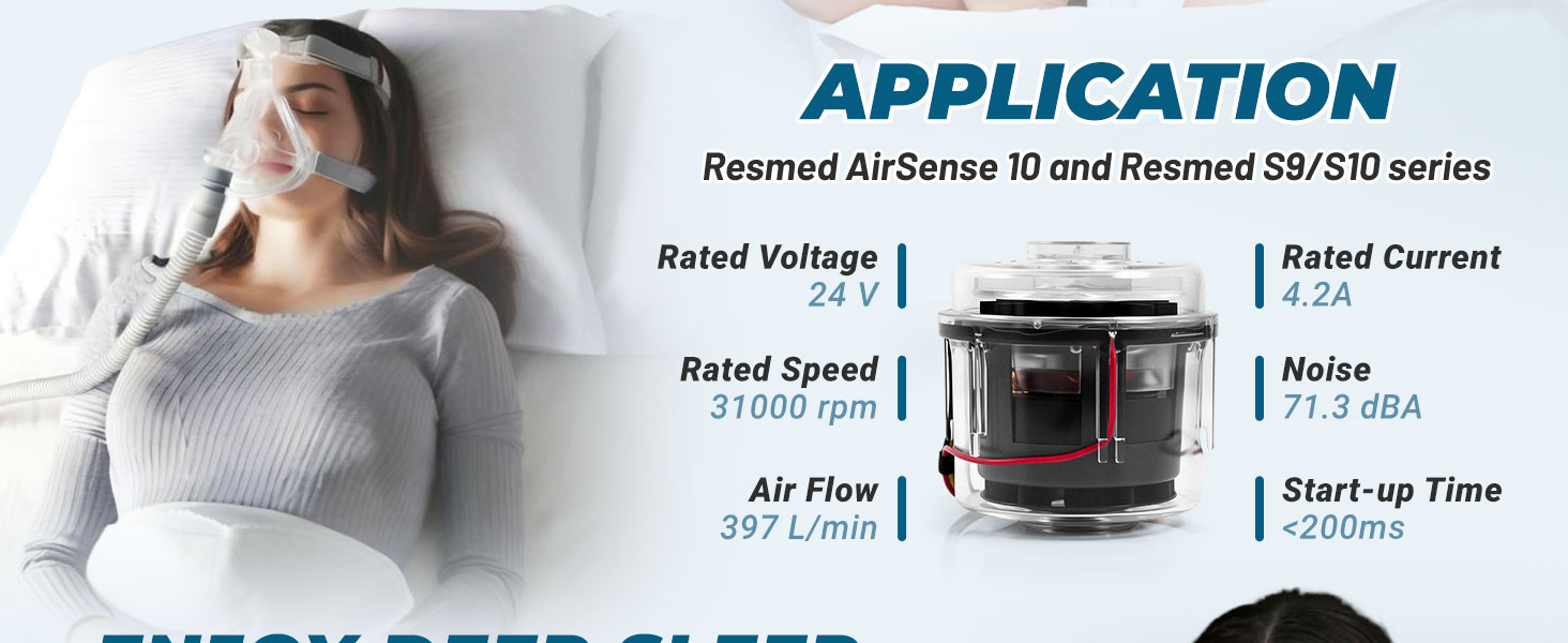 Amazon.com: VORGENS CPAP Machine Motor, Fit for ResMed AirSense 10 Supplies/ResMed S9/S10 Series ...