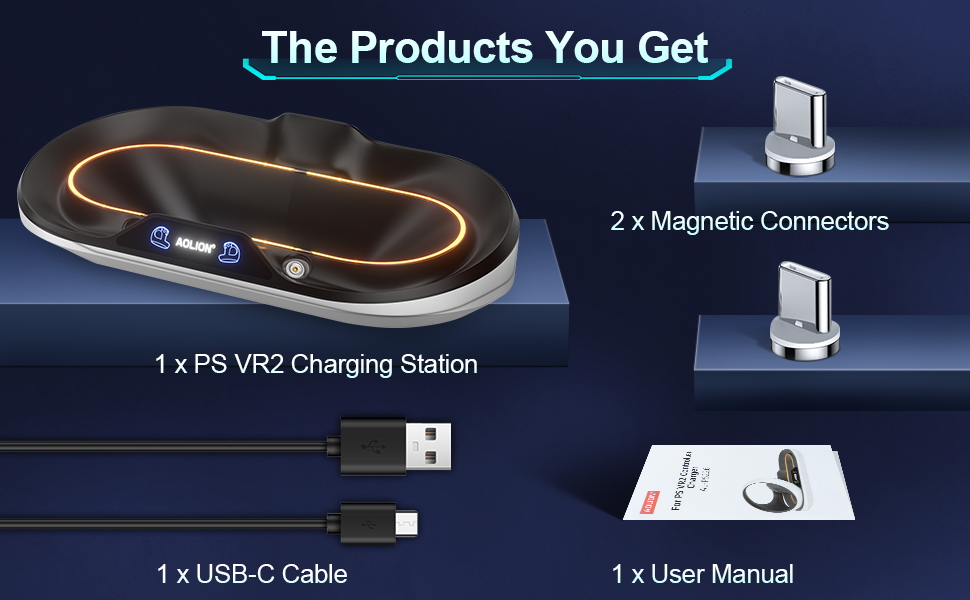 Amazon.com: 2023 Charging Station Dock for psvr2 Sense Controllers, Quick Display VR2 Magnetic ...