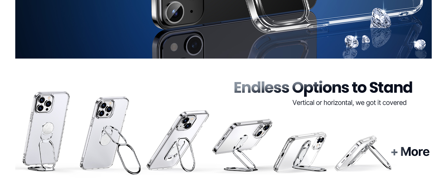 Amazon.com: Shields Up for iPhone 15 Plus Case with Stand, Phone Case Clear with Double Ring ...