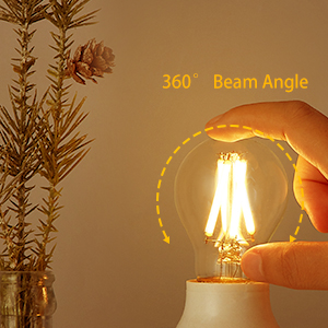 MorningLight Dimmable E26 Edison Bulb 7W Equal 75 watt Vintage Clear Led Light Bulbs,2700K Globe ...