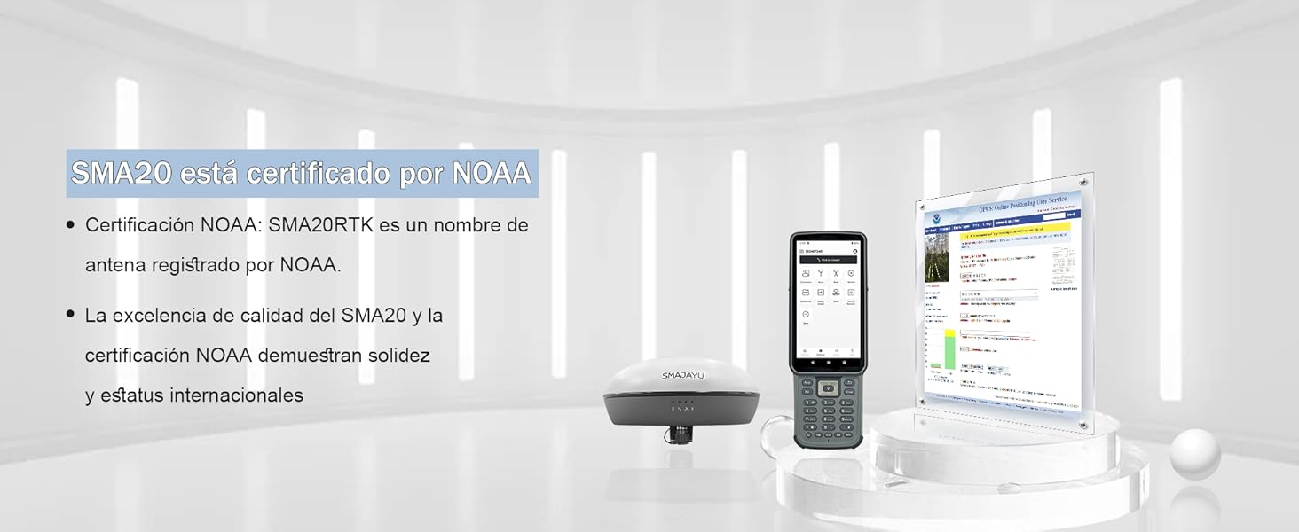 Equipo de topografía terrestre SMA20 RTK Base Rover (Incluye Poste de topografía, trípode de ...