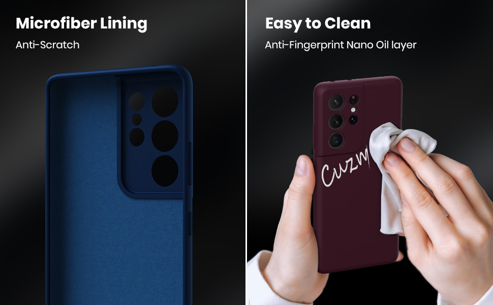 Amazon.com: CUZMIGO for Samsung Galaxy S21 Ultra Case Liquid Silicone, Slim Fit Thin Soft ...