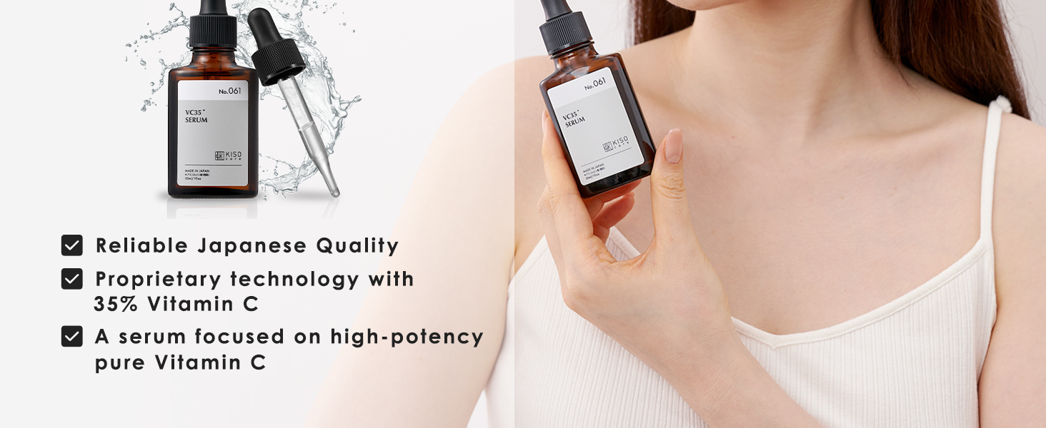 Amazon.com: KisoCare 35% Pure Vitamin C Serum for Face Vitamin C, Coix barley extract 30ml 1oz ...