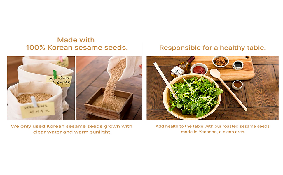 Amazon.com: CYSO Jangyuwon Yecheon YoonHyeSuk 100% Korean Roasted Sesame Seeds 500g | HACCP ...