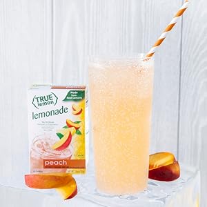 Amazon.com : True Lemon Peach Lemonade Water Enhancer Drink Mix (10 Packets), Low Calorie Drink ...