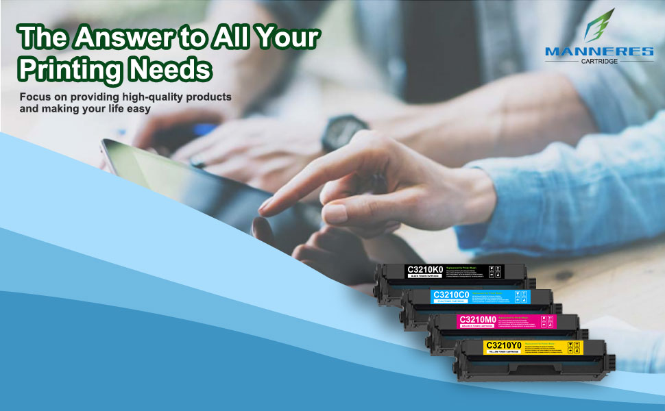 Amazon.com: C3210K0 C3210C0 C3210M0 C3210Y0 Toner Cartridges(5-Pack, 2BK/1C/1M/1Y) - MNRS ...