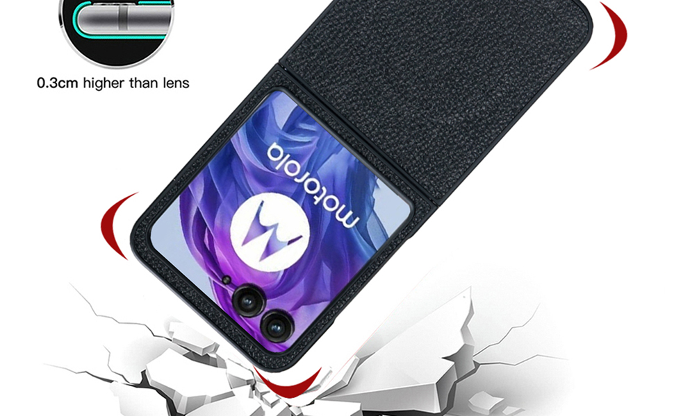 Amazon.com: Hiooloon for Motorola Razr Plus 2024 Leather Case with Screen Protector, Compatible ...