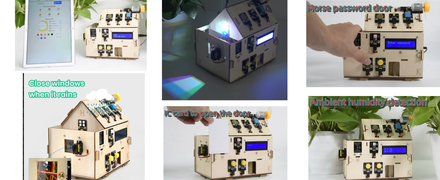 KEYESTUDIO ESP32 Smart home IoT Kit Compatibile con Arduino IDE, con scheda ESP32, Python C ...