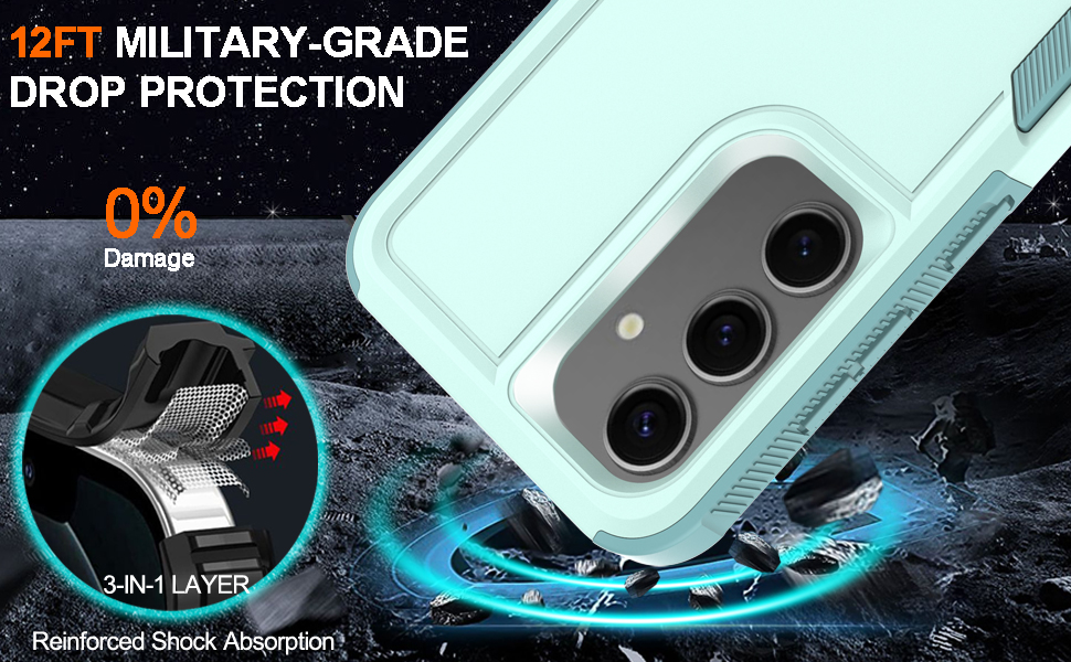 Amazon.com: LEXNEC Designed for Samsung Galaxy A15 5G Case with Tempered Glass Screen Protector ...