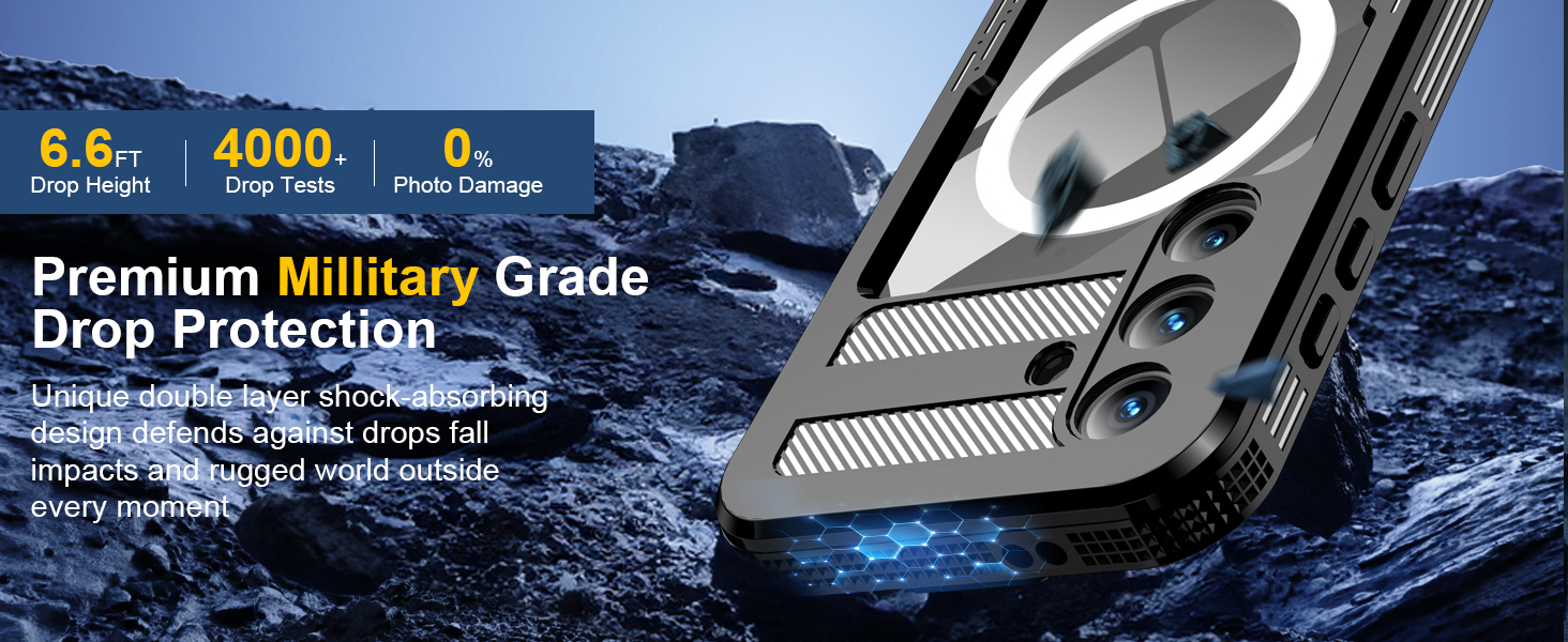 Amazon.com: Ezanmull for Samsung Galaxy S25 Plus Waterproof Case, with Built-in Screen Protector ...