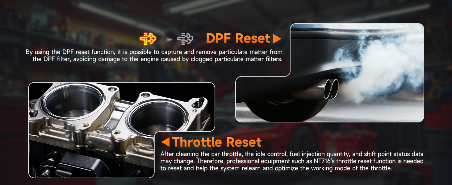 Foxwell Obd2 Scanner Nt716 Bidirectional Scan Tool Abs Srs Transmission Engine 9