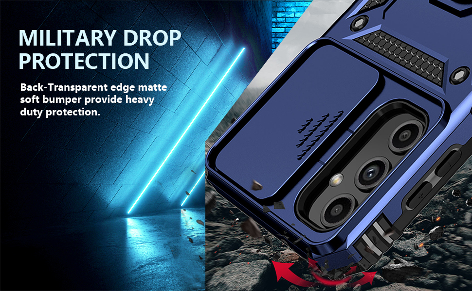 Amazon.com: PUSHIMEI for Samsung Galaxy A24 Case with Slide Camera Cover HD Screen Protector ...