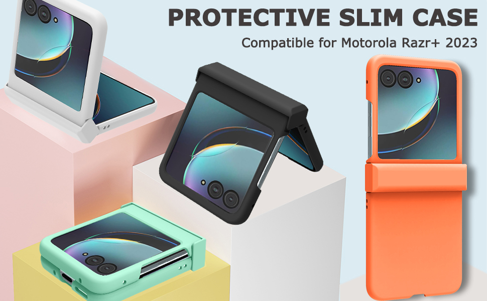 Amazon.com: MOWIME for Motorola Razr Plus 2023 Case with Hinge Protector, [Built-in Screen ...