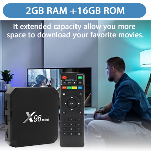 Android 11.0 TV Box, X96 Mini Amlogic S905W2 Quad Core RAM 2GB ROM 16GB Dual WiFi 2.4G/5.8G 4K ...